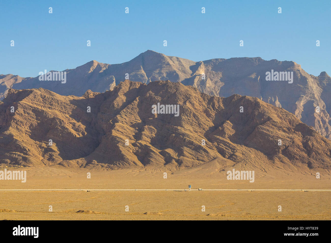 Rock Mountains in the desert near Yazd, Iran Picture of rocky hills ...