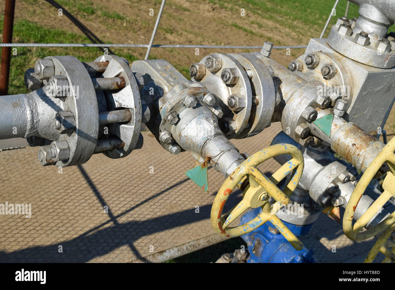 Oil well. The equipment and technologies on oil fields Stock Photo - Alamy