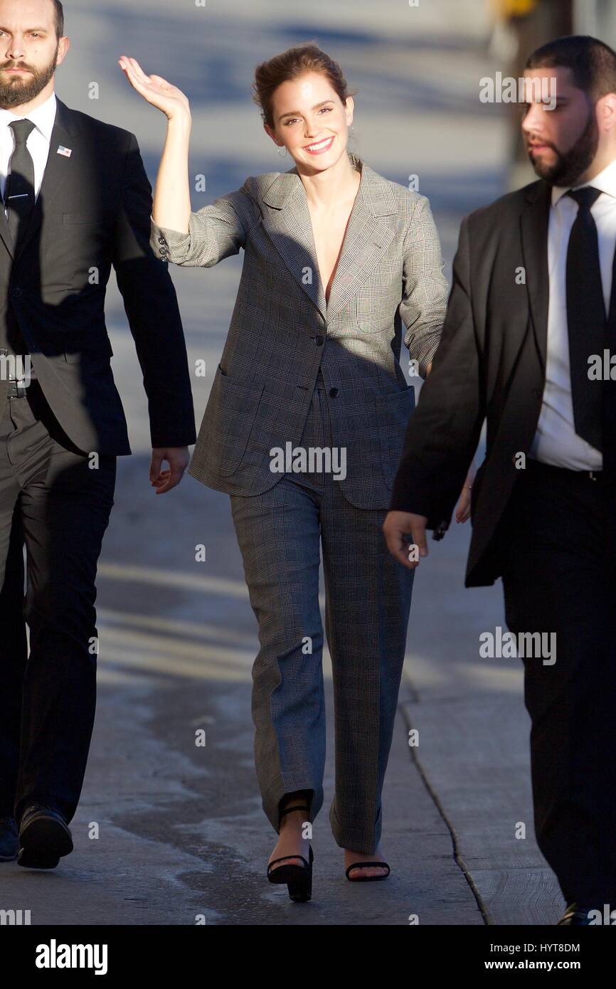 Emma Watson seen arriving at the ABC studios for Jimmy Kimmel Live ...
