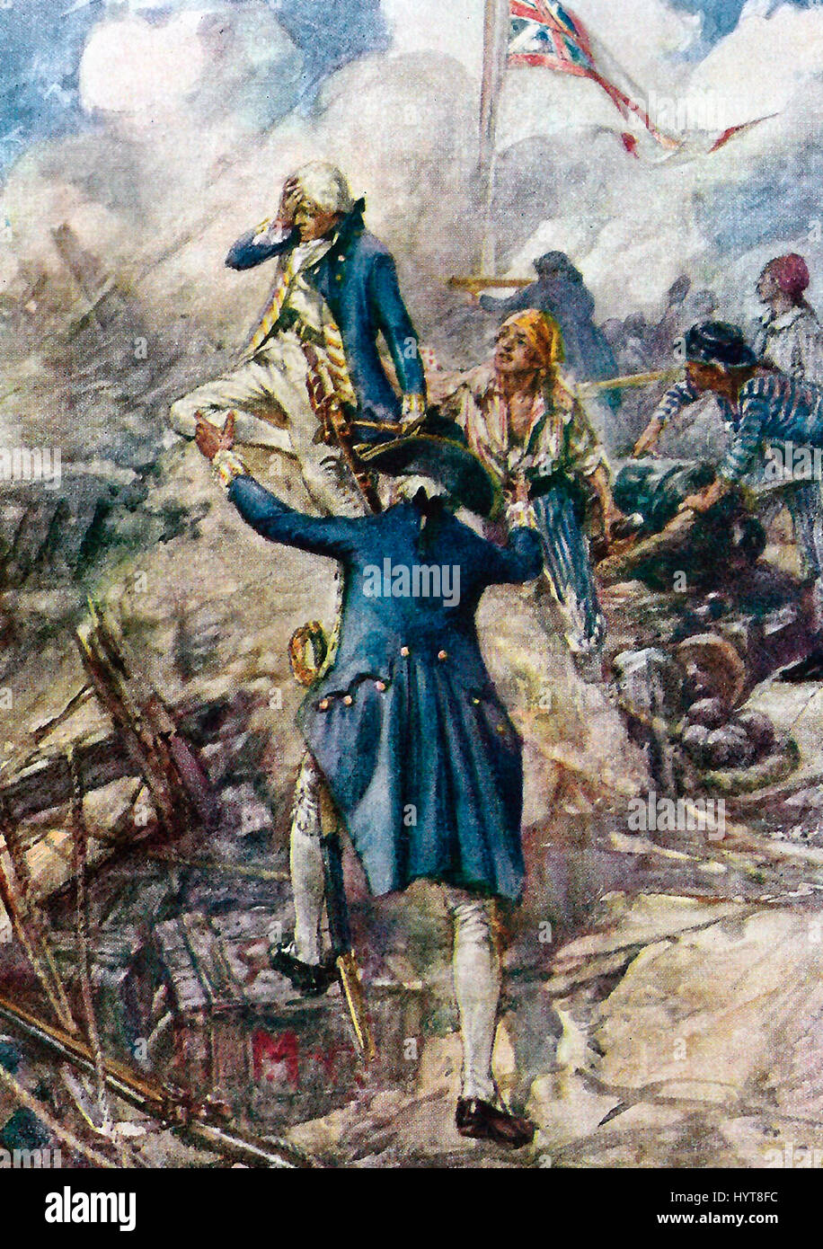 Admiral Nelson loses an eye at Calvi Stock Photo - Alamy