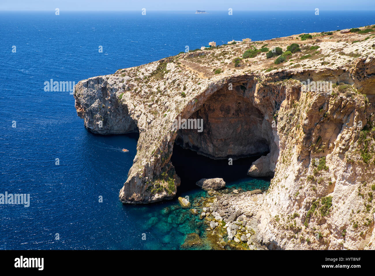 Blue Grotto - one of nature landmarks on Malta island Stock Photo - Alamy