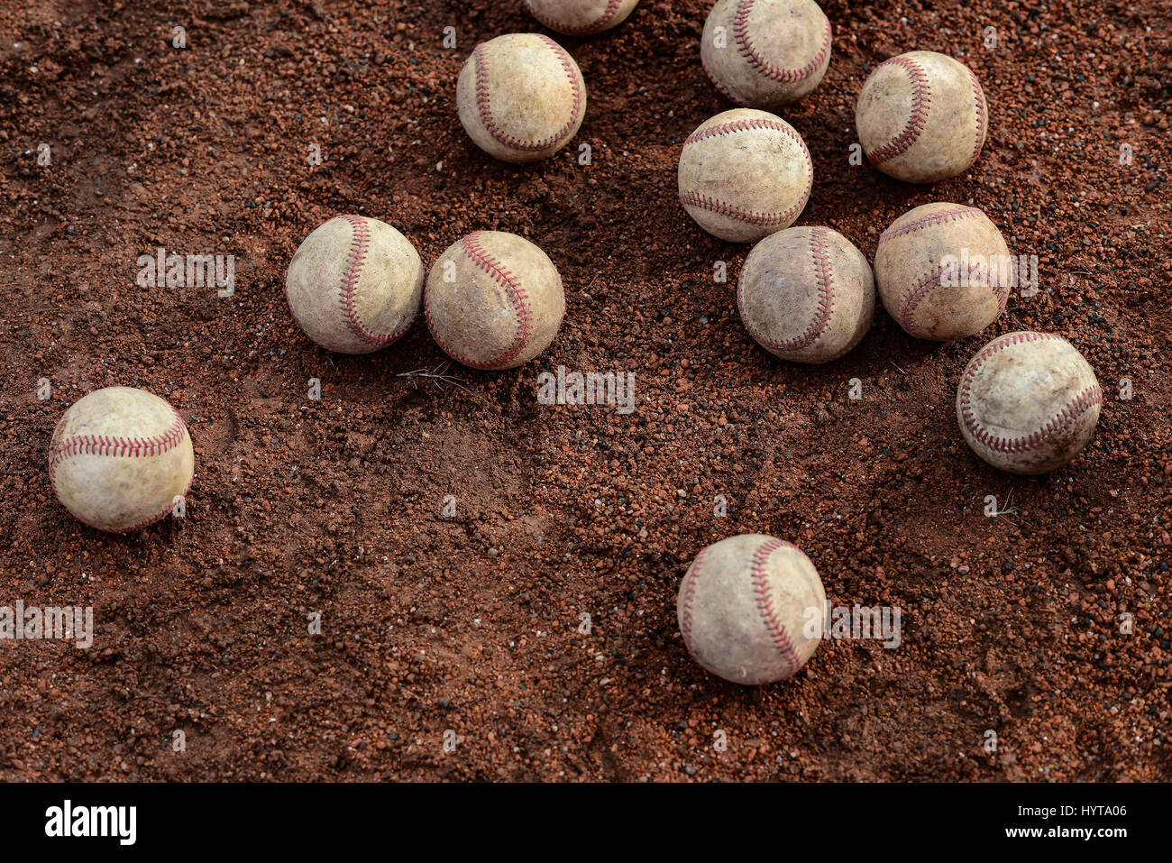 dozens of baseballs on field Stock Photo - Alamy
