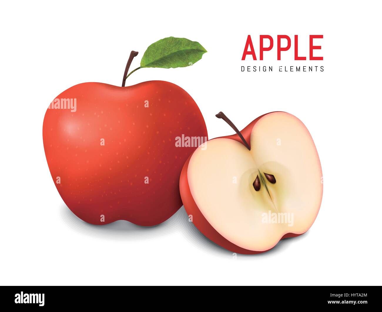 Three apples Stock Vector Images - Alamy