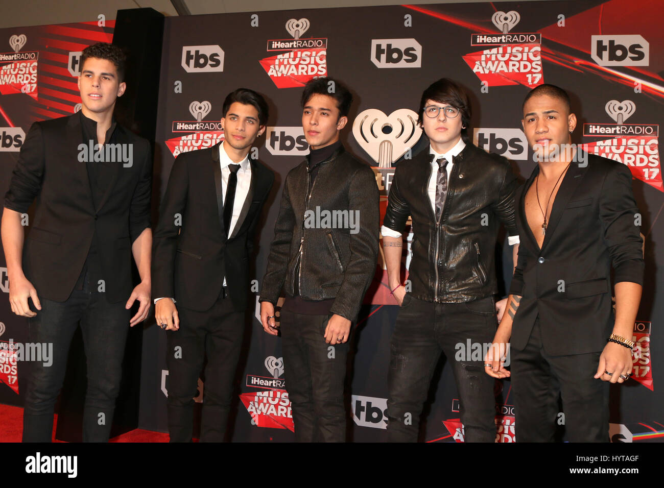 CNCO attending the 2017 iHeartRadio Music Awards at The Forum in ...