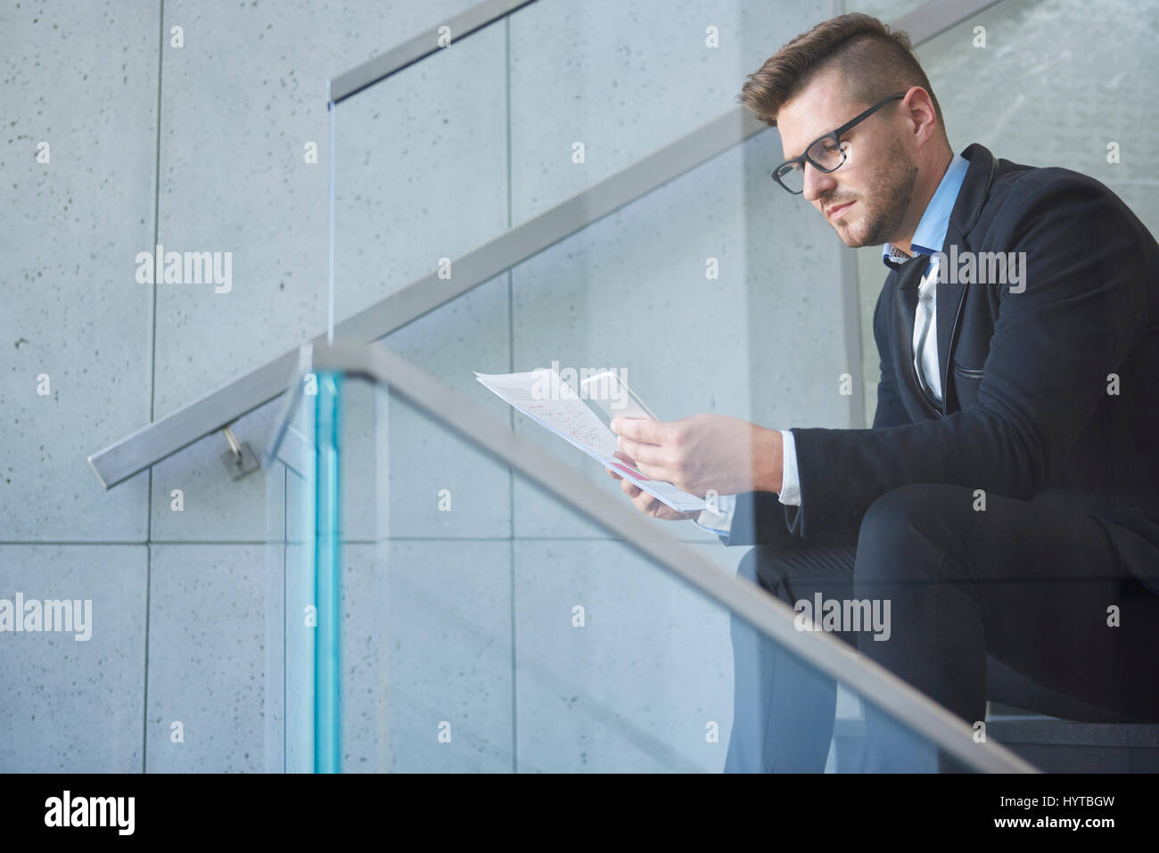 Free time to check some documents Stock Photo - Alamy