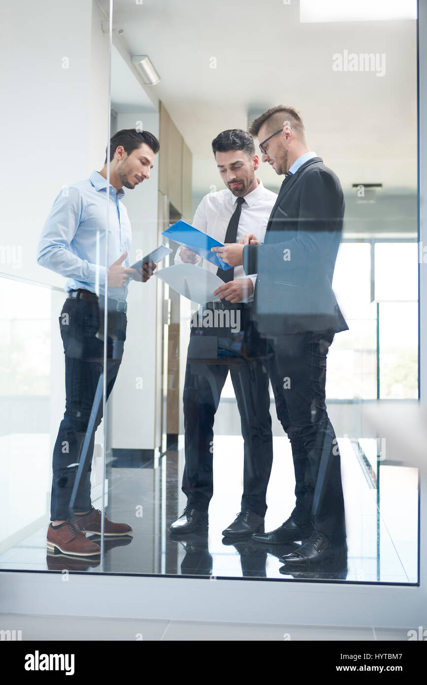 Discussion over some important documents Stock Photo - Alamy