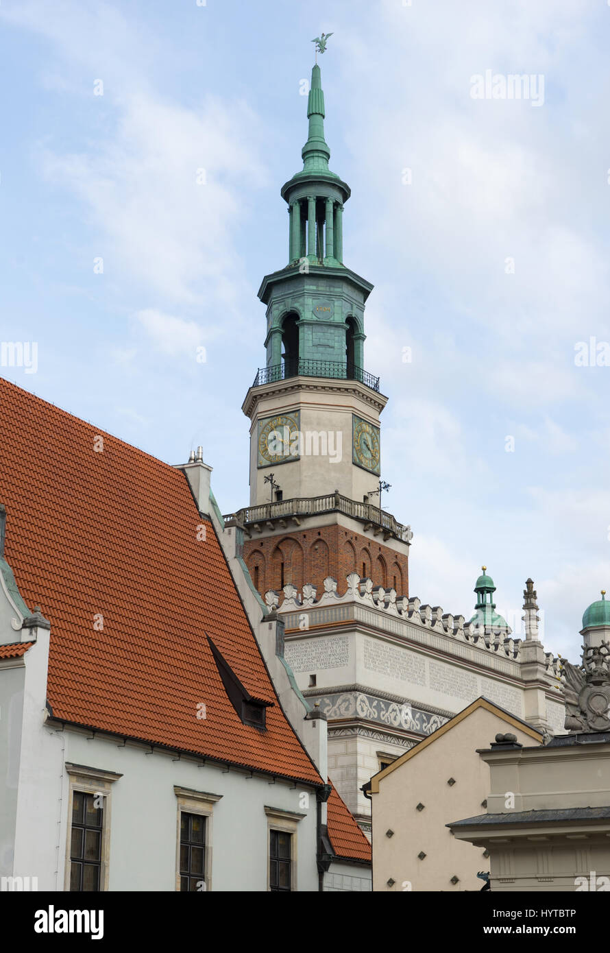 Historic Town Hall on the Market Square of Poznan in Poland Stock Photo ...