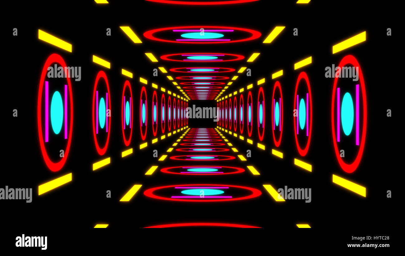 Retro colorful tunnel. Seamless loop Stock Photo - Alamy