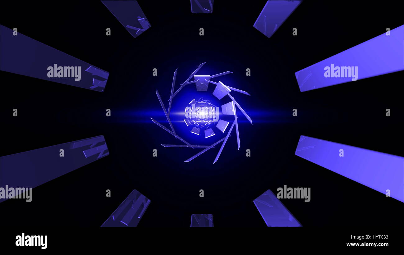 Abstract technology tunnel. Seamless loop Stock Photo - Alamy