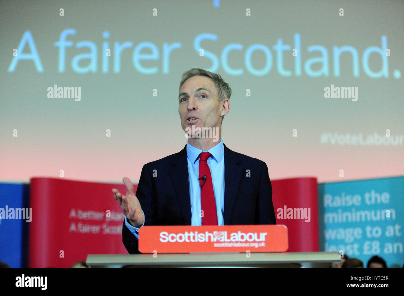 Scottish Labour leader Jim Murphy speaking at the launch of the ...