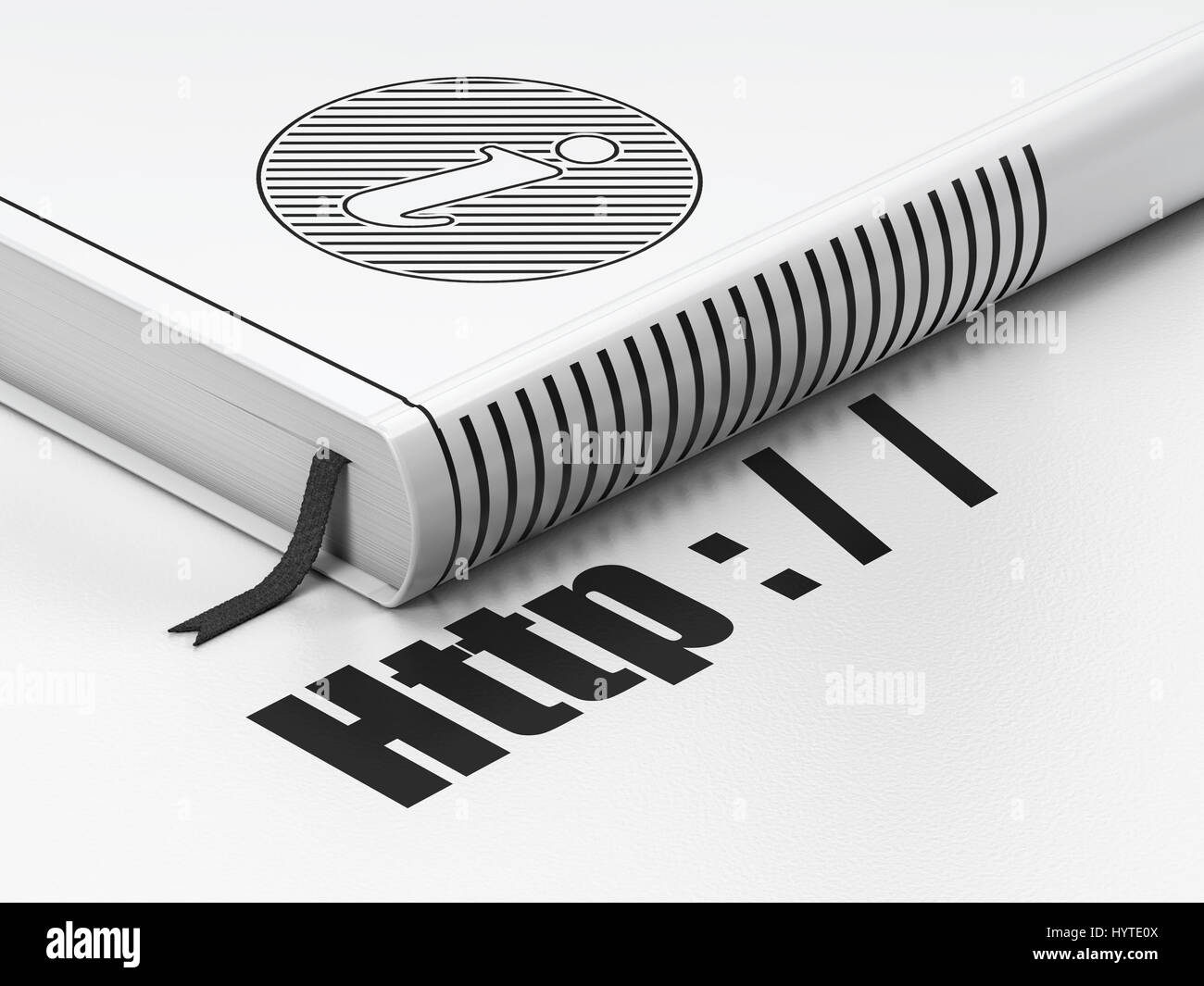 Web development concept: book Information, Http : / / on white ...