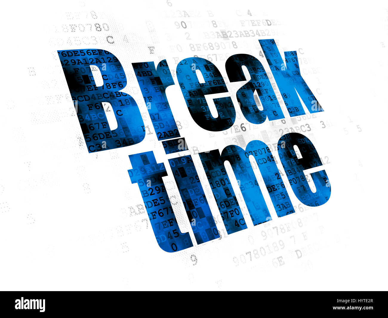 Timeline concept: Break Time on Digital background Stock Photo - Alamy