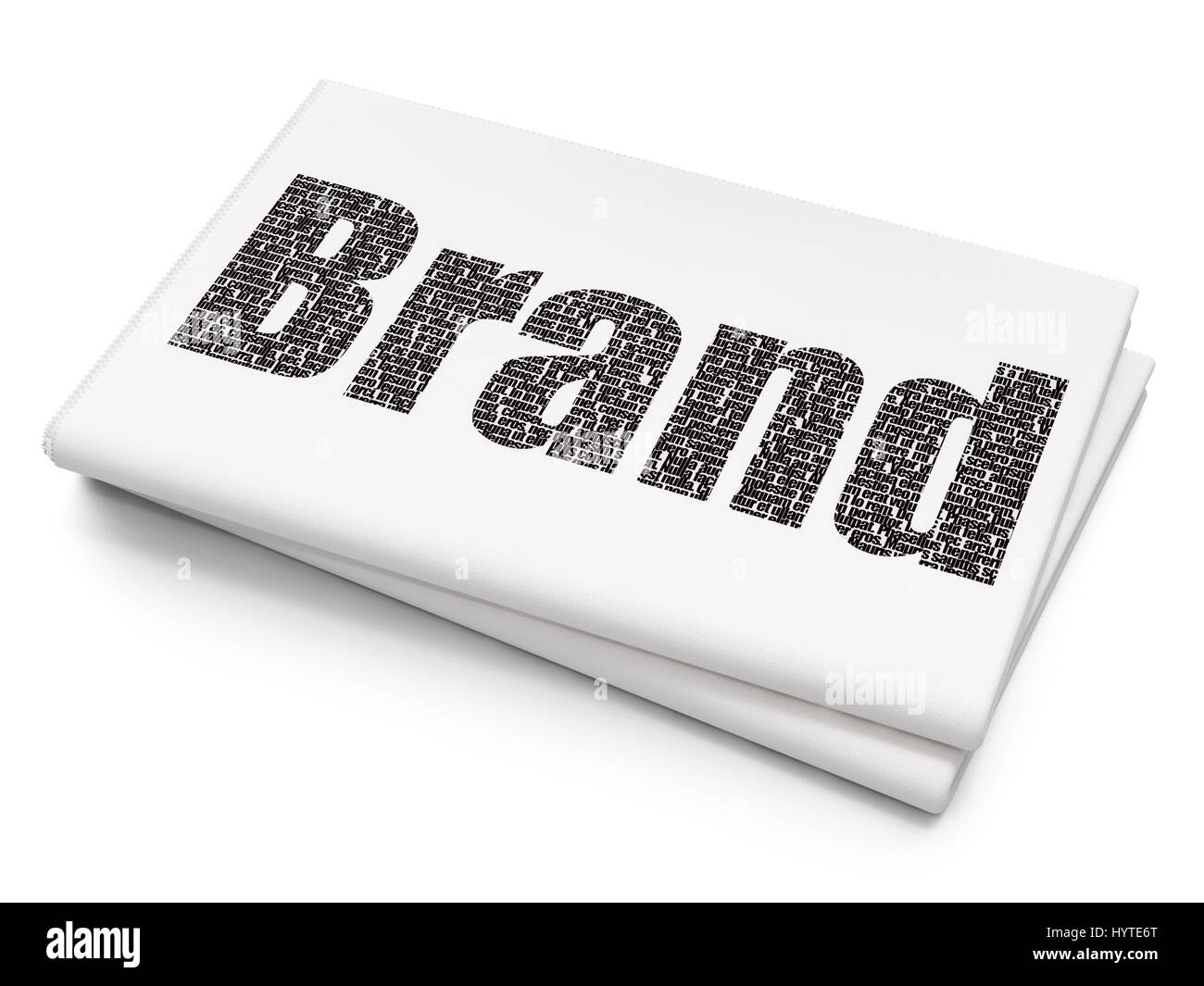 Marketing concept: Brand on Blank Newspaper background Stock Photo - Alamy