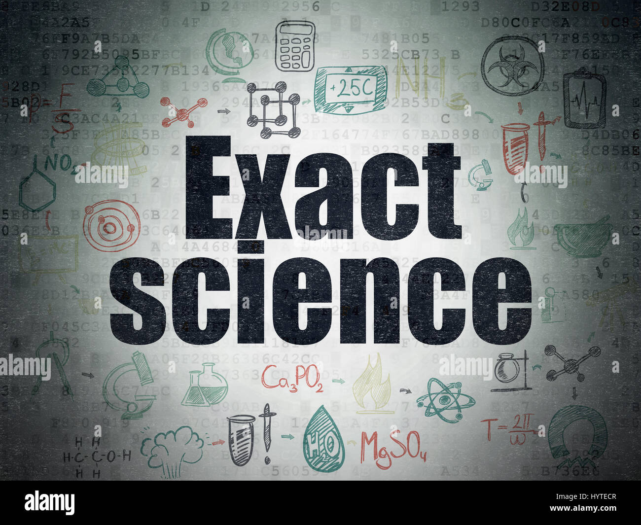 Science concept: Exact Science on Digital Data Paper background Stock ...