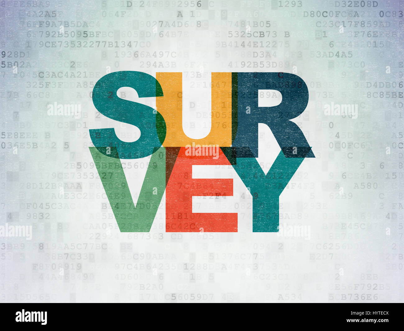 Science concept: Survey on Digital Data Paper background Stock Photo ...