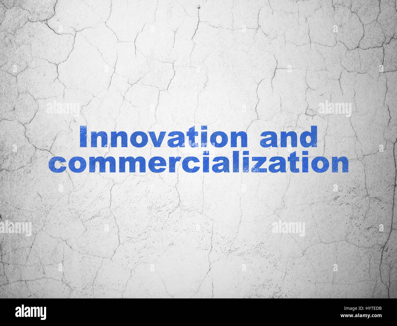 Science concept: Innovation And Commercialization on wall background ...