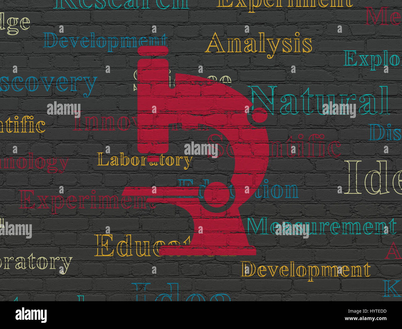 Microscope word cloud concept science hi-res stock photography and ...