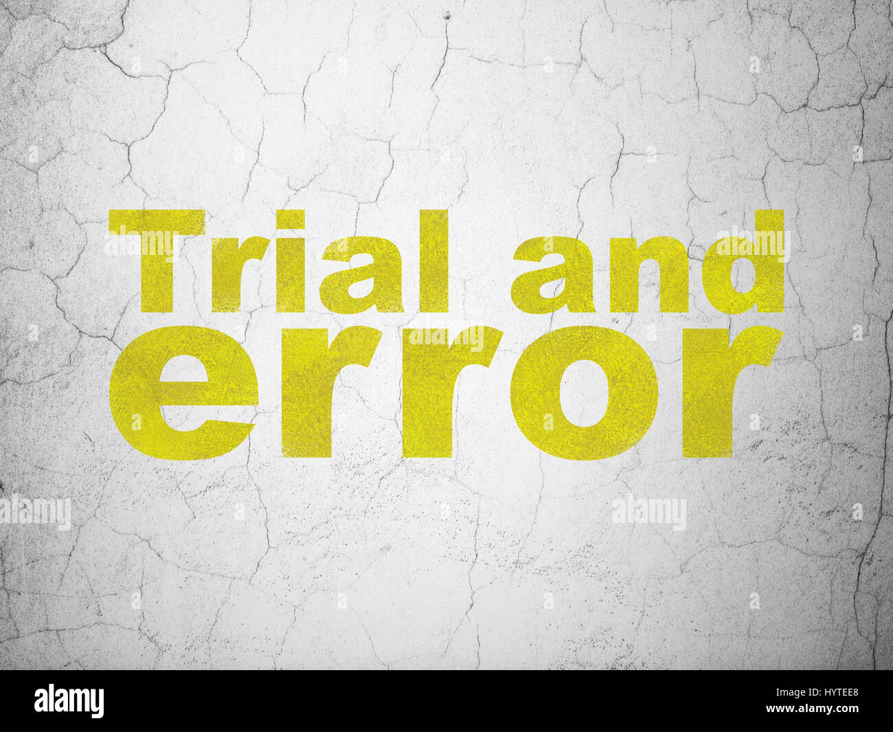 Science concept: Trial And Error on wall background Stock Photo - Alamy