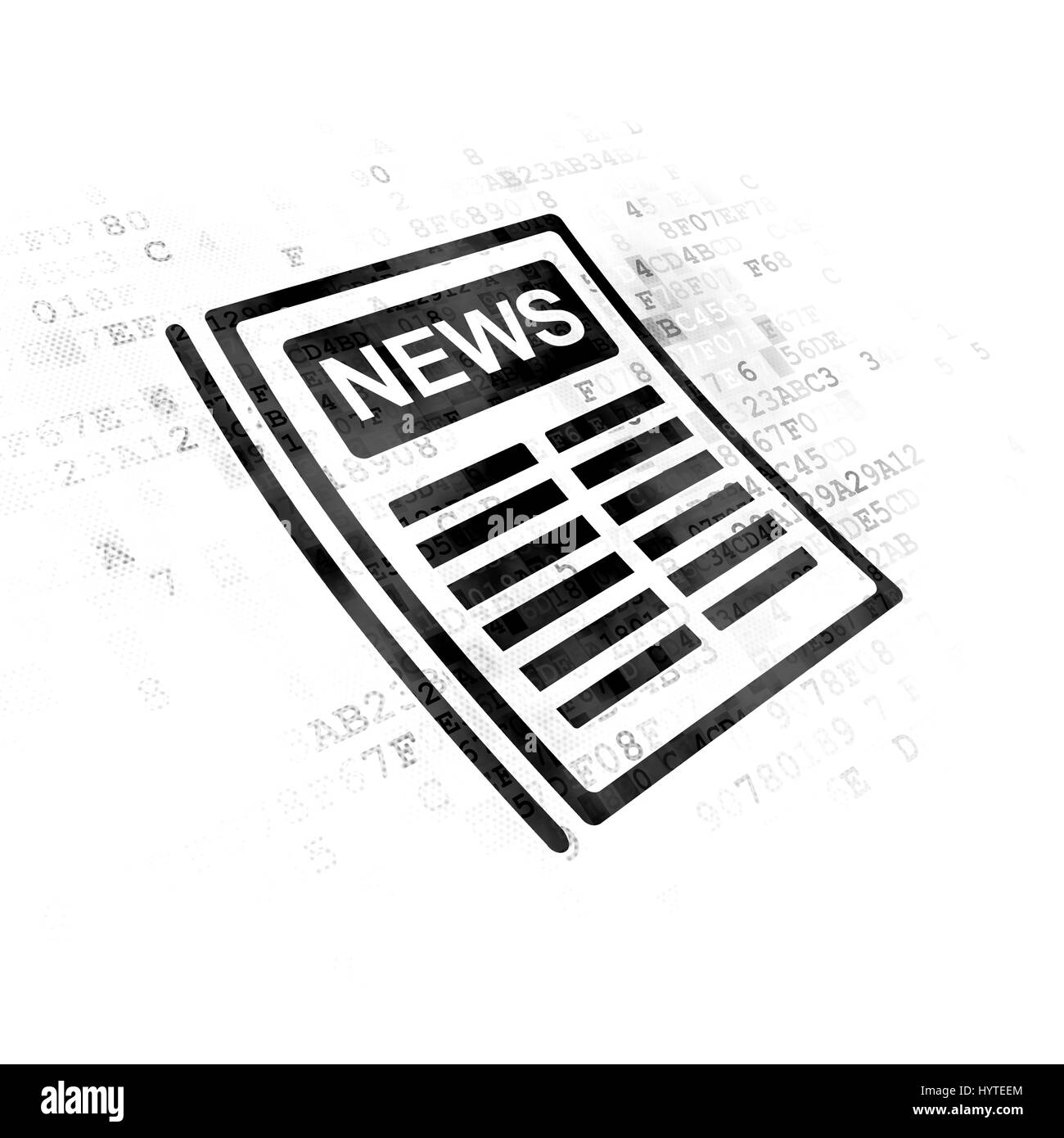 News concept: Newspaper on Digital background Stock Photo - Alamy