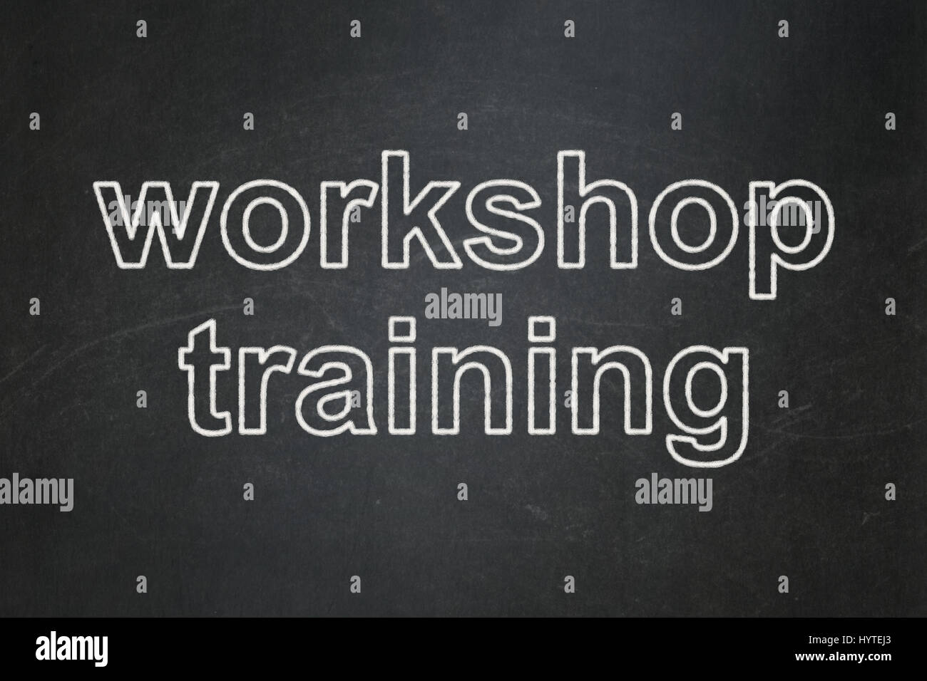 Education concept: Workshop Training on chalkboard background Stock ...