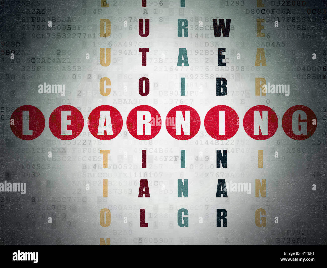 Learning Concept Learning In Crossword Puzzle Stock Photo Alamy
