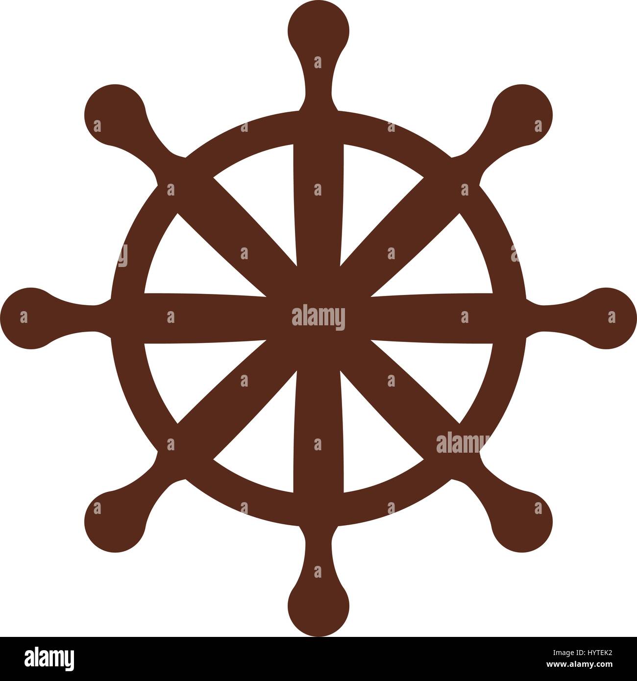 Wooden rudder wheel icon vector illustration graphic design Stock ...