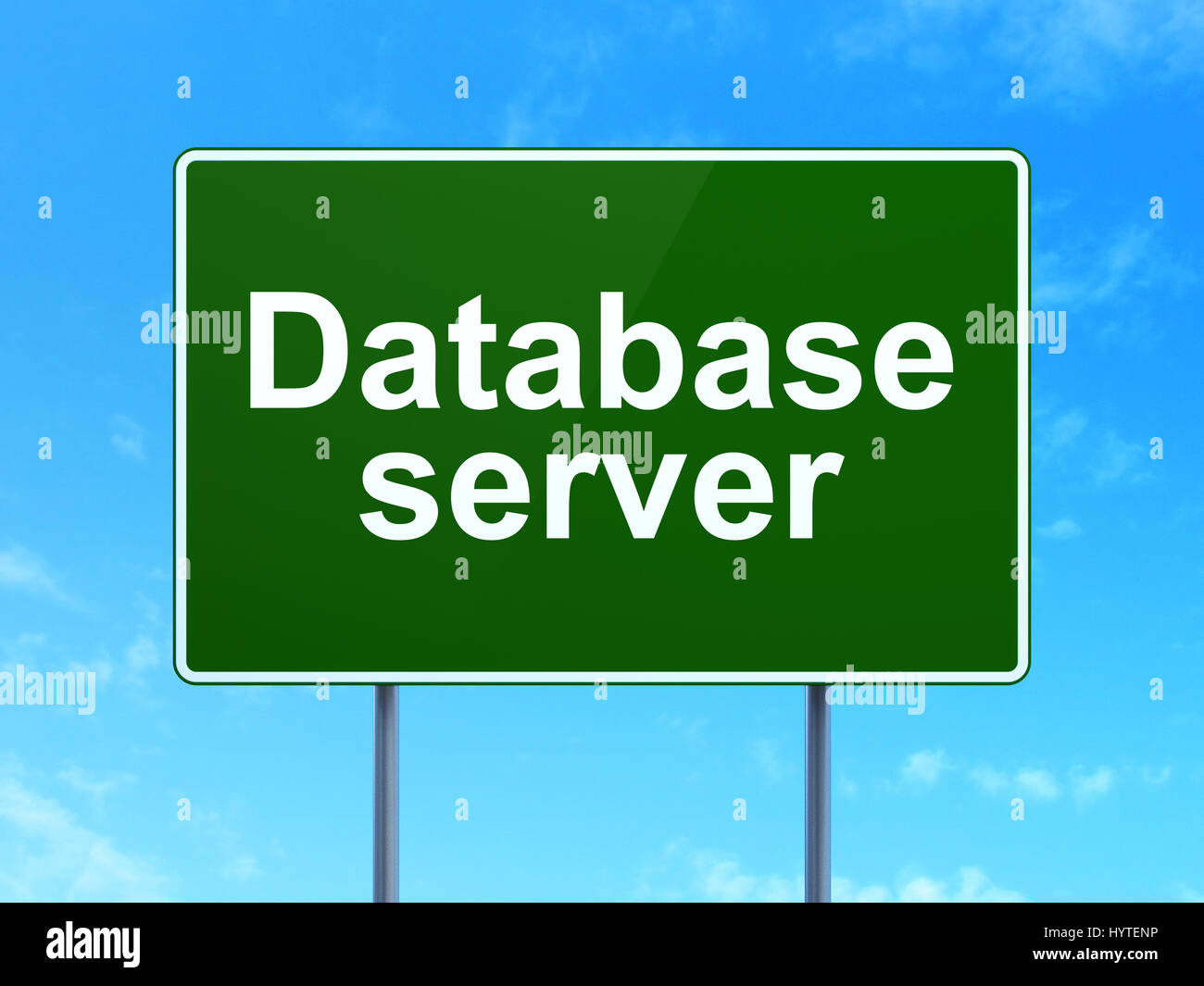 Database concept: Database Server on road sign background Stock Photo ...