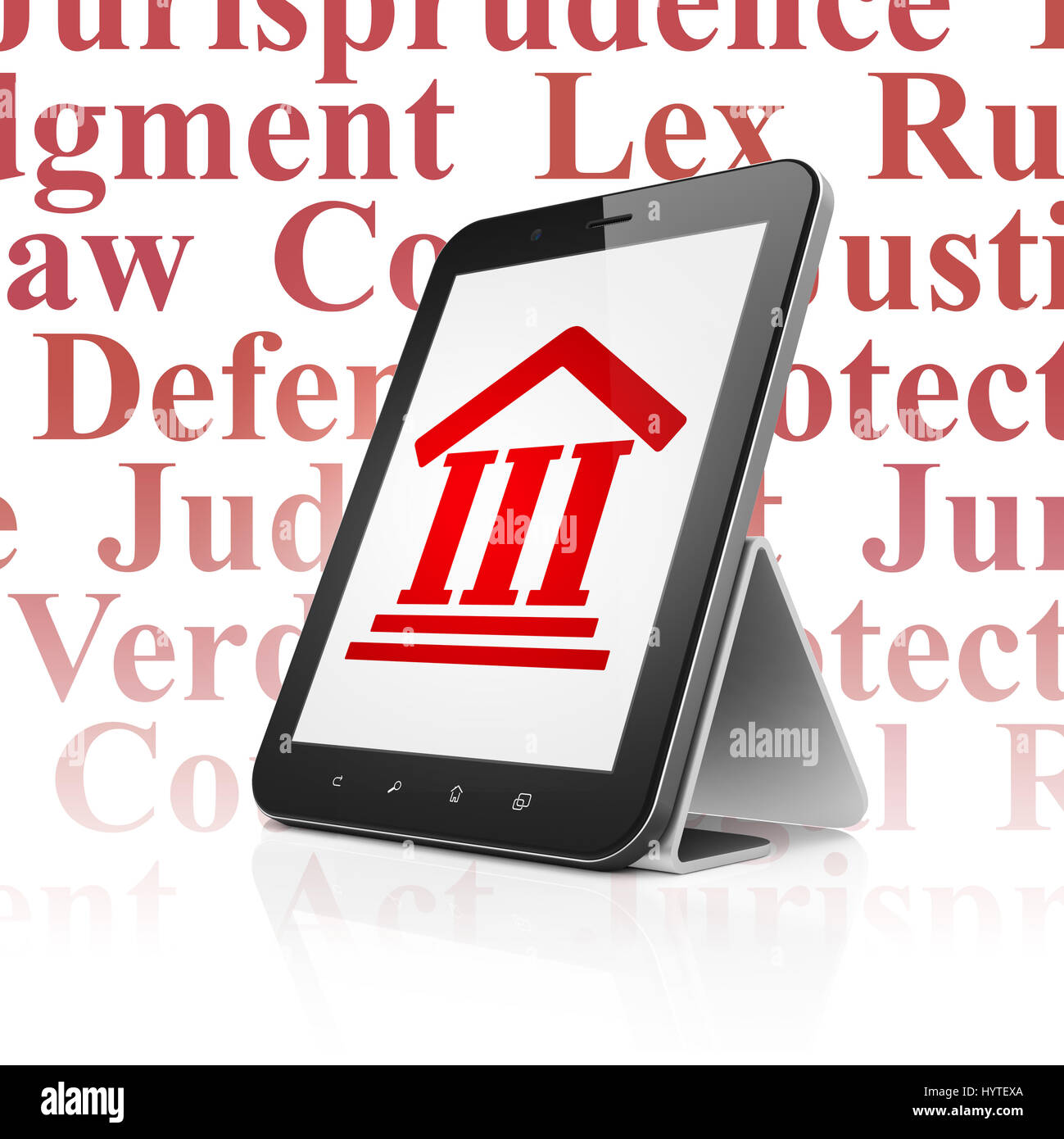 Law concept: Tablet Computer with Courthouse on display Stock Photo - Alamy