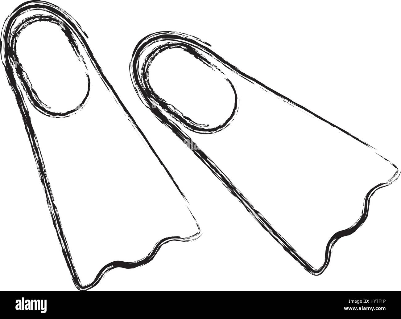 Diving Flippers Vector