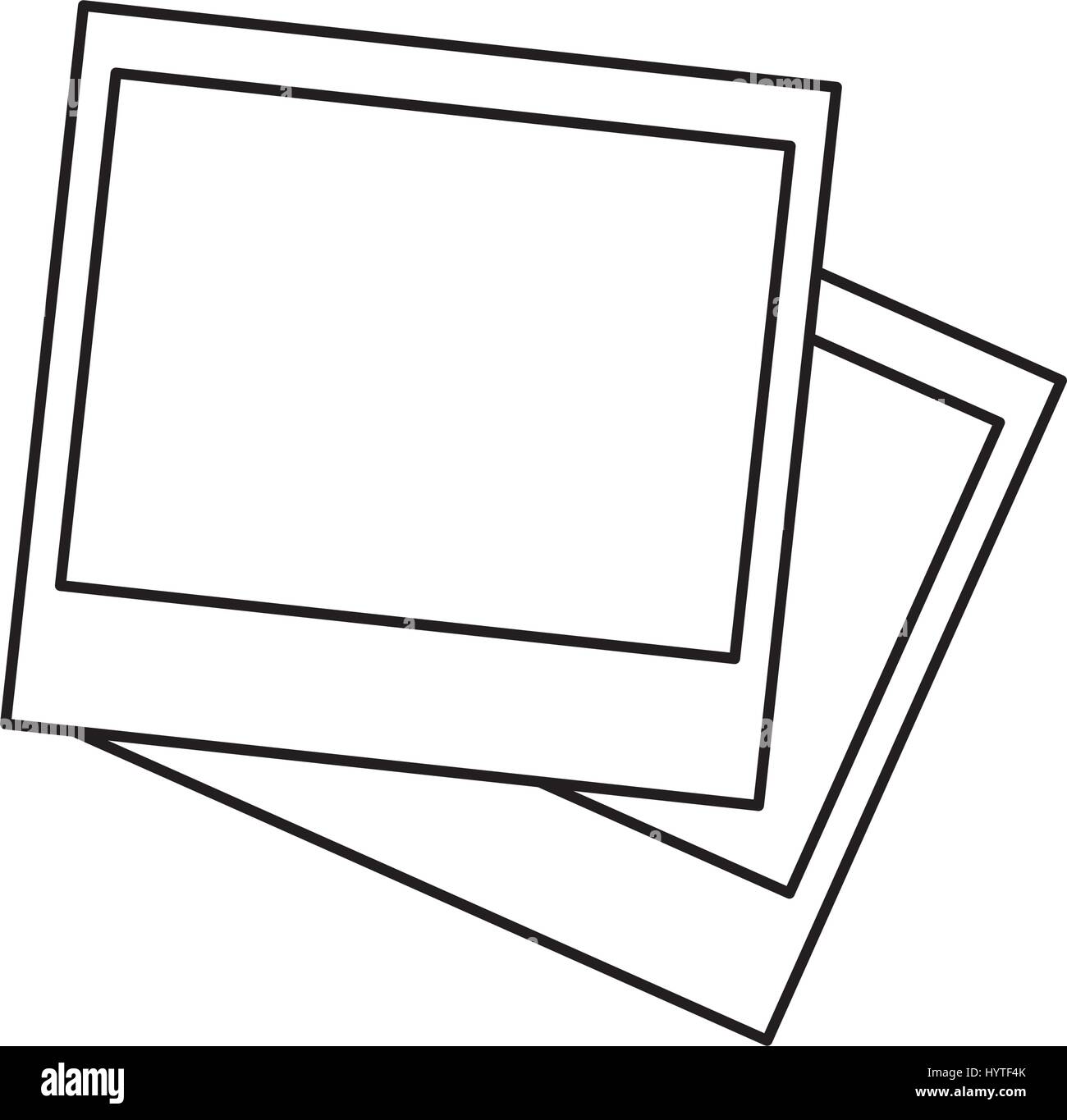Blank instant photos icon vector illustration graphic design Stock ...
