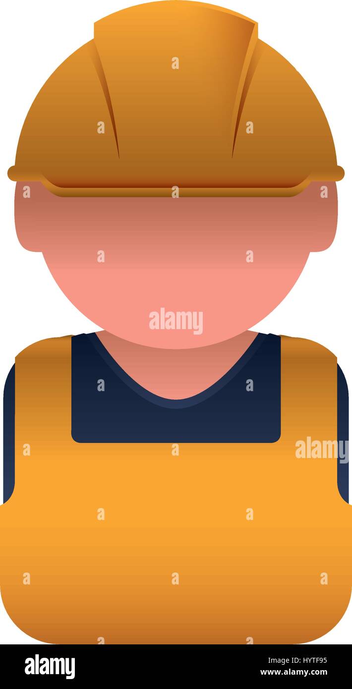 Construction worker profile icon vector illustration graphic design ...