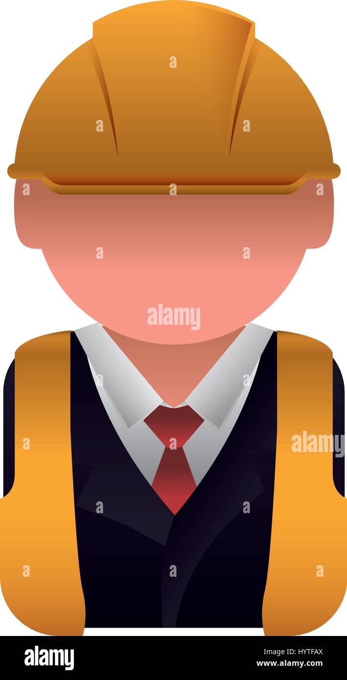 Construction worker profile icon vector illustration graphic design ...