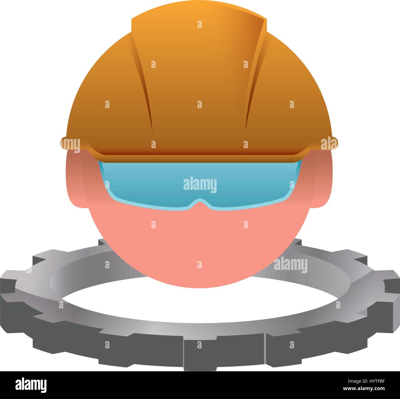 Construction worker profile icon vector illustration graphic design ...