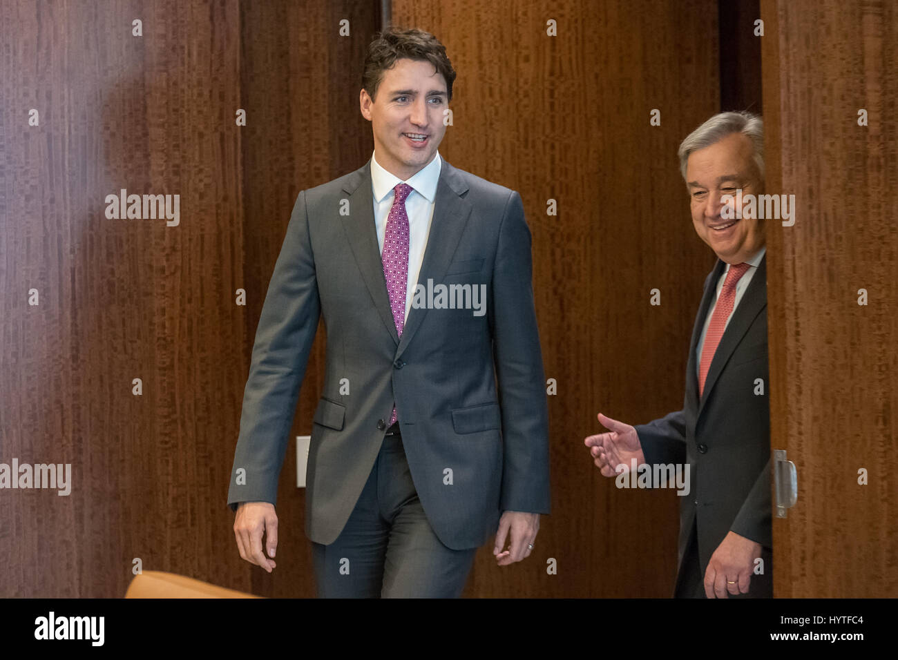 New York, USA. 06th Apr, 2017. Canadian Prime Minister Justin Trudeau ...