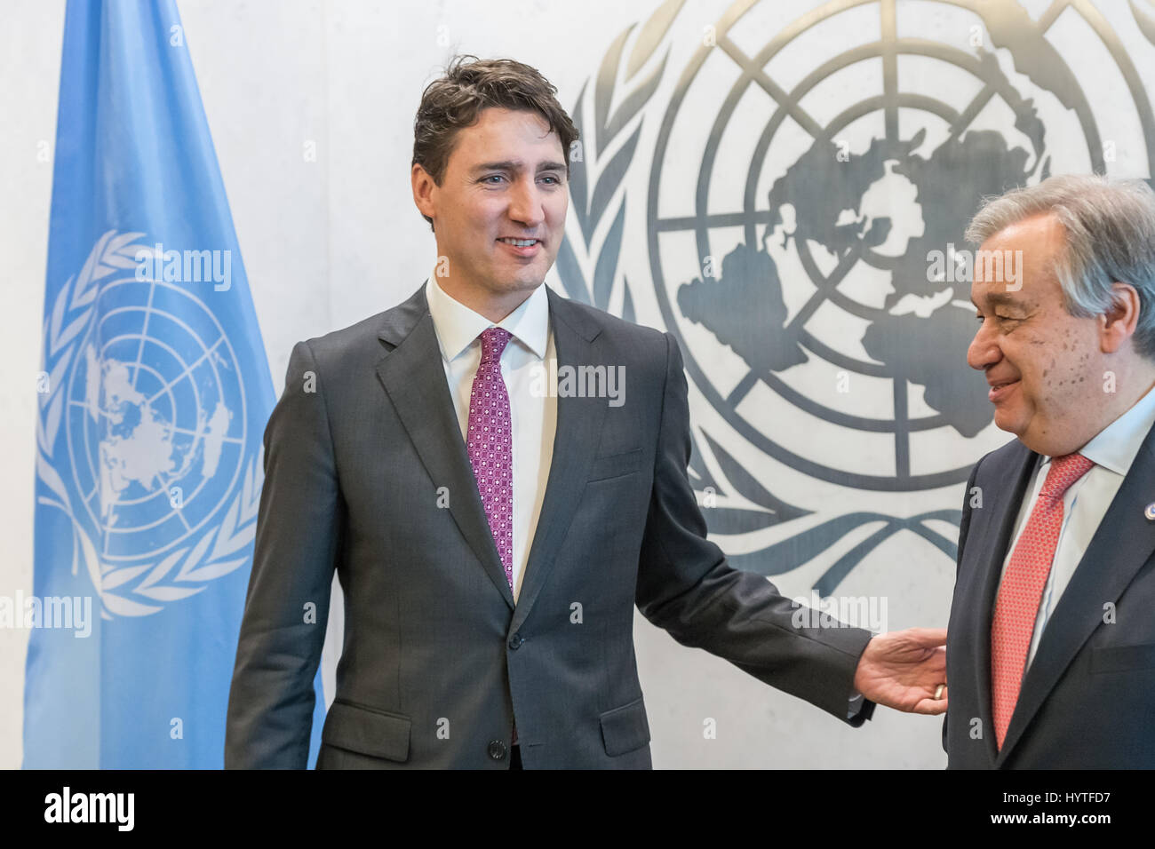 New York, USA. 06th Apr, 2017. Canadian Prime Minister Justin Trudeau ...