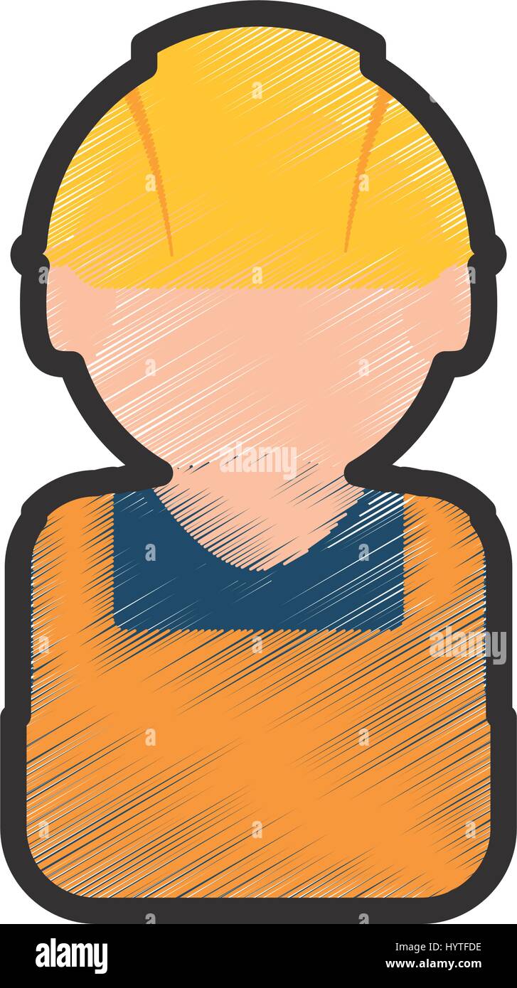 Construction worker profile icon vector illustration graphic design ...