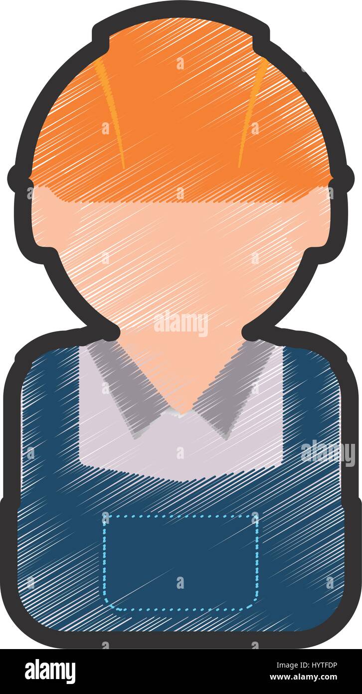Construction worker profile icon vector illustration graphic design ...