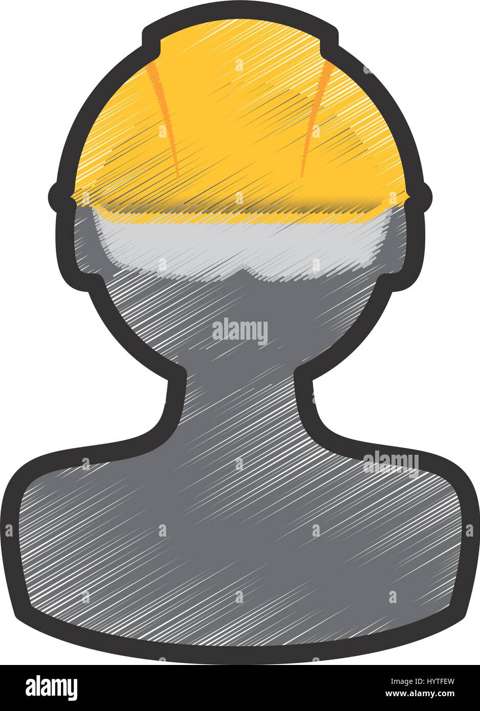 Construction worker profile icon vector illustration graphic design ...