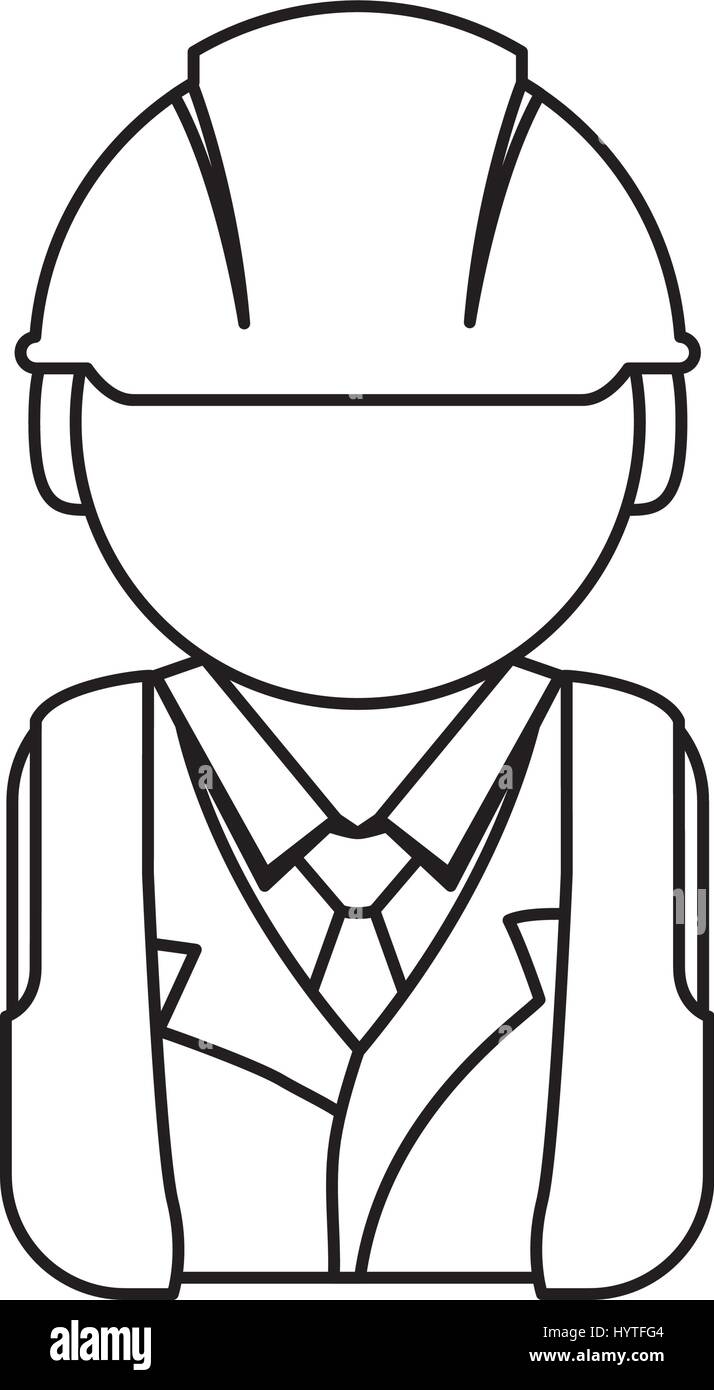Construction worker profile icon vector illustration graphic design ...