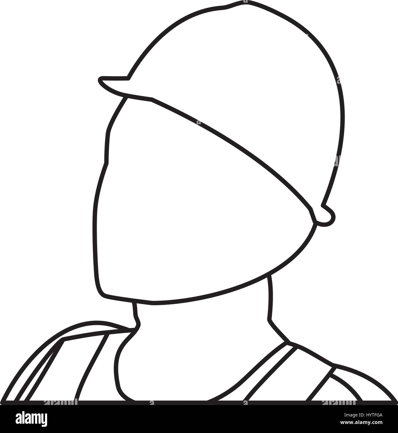Construction worker profile icon vector illustration graphic design ...