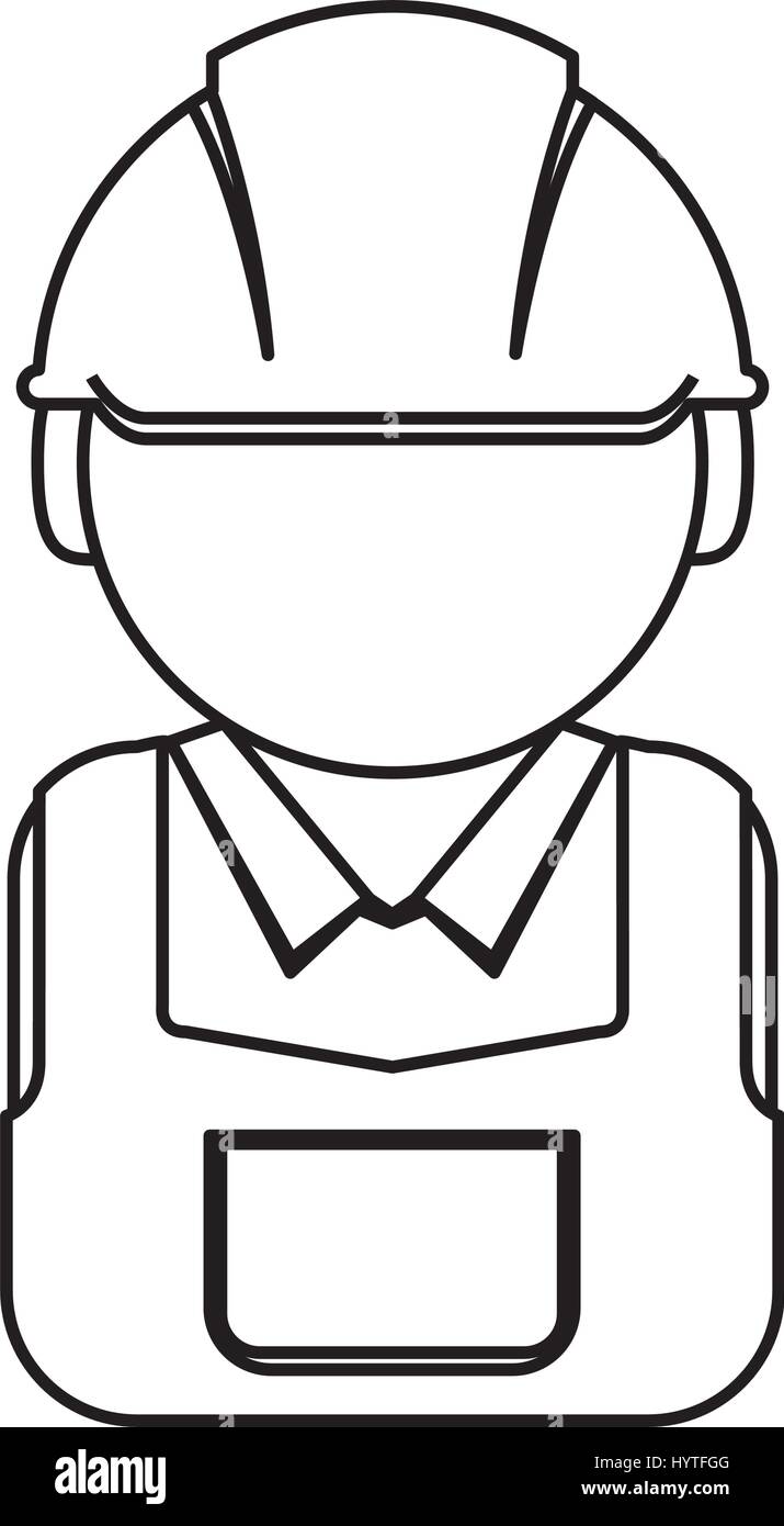 Construction worker profile icon vector illustration graphic design ...