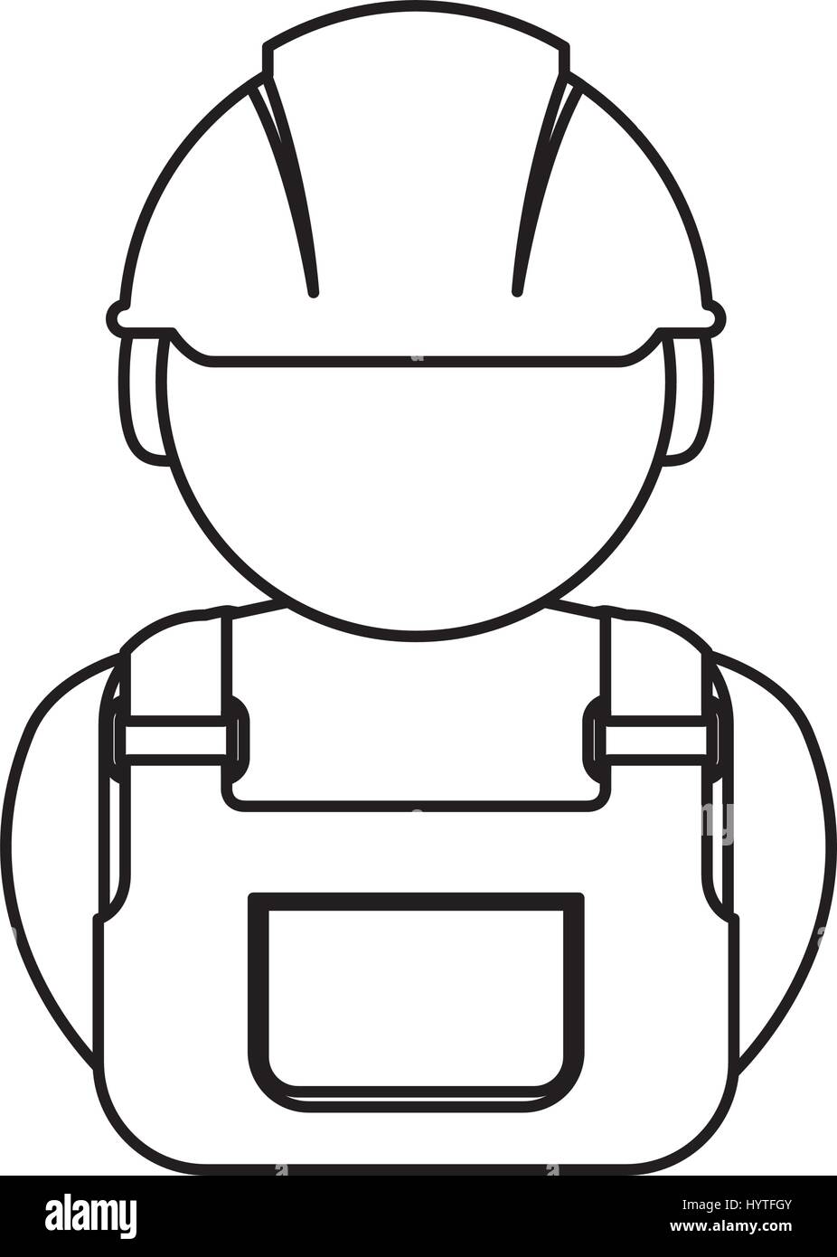 Construction worker profile icon vector illustration graphic design ...