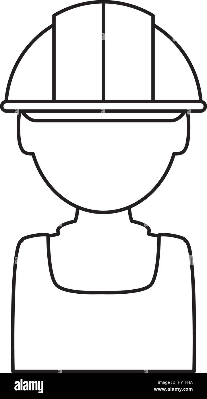 Construction worker profile icon vector illustration graphic design ...