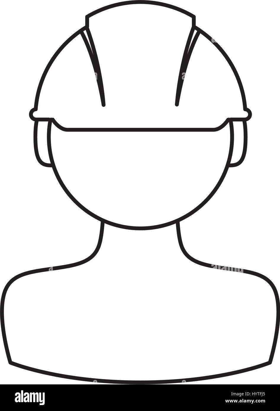 Construction worker profile icon vector illustration graphic design ...