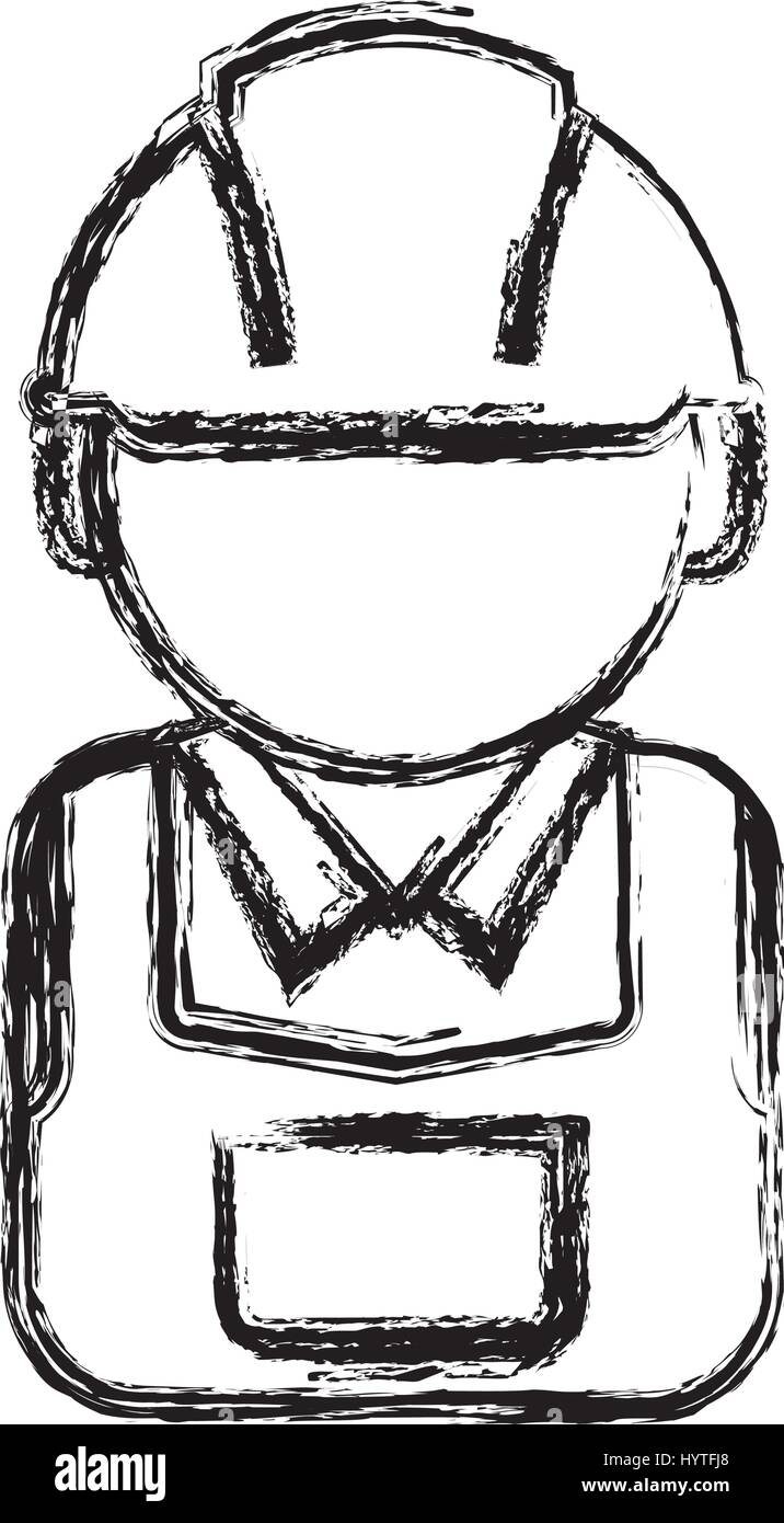 Construction worker profile icon vector illustration graphic design ...