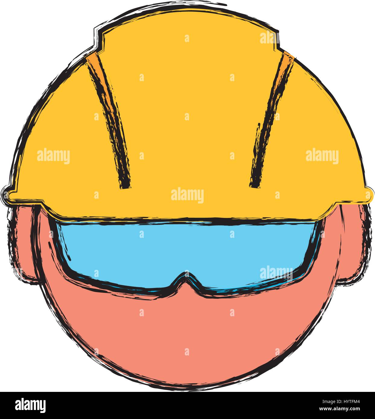 Construction worker profile icon vector illustration graphic design ...