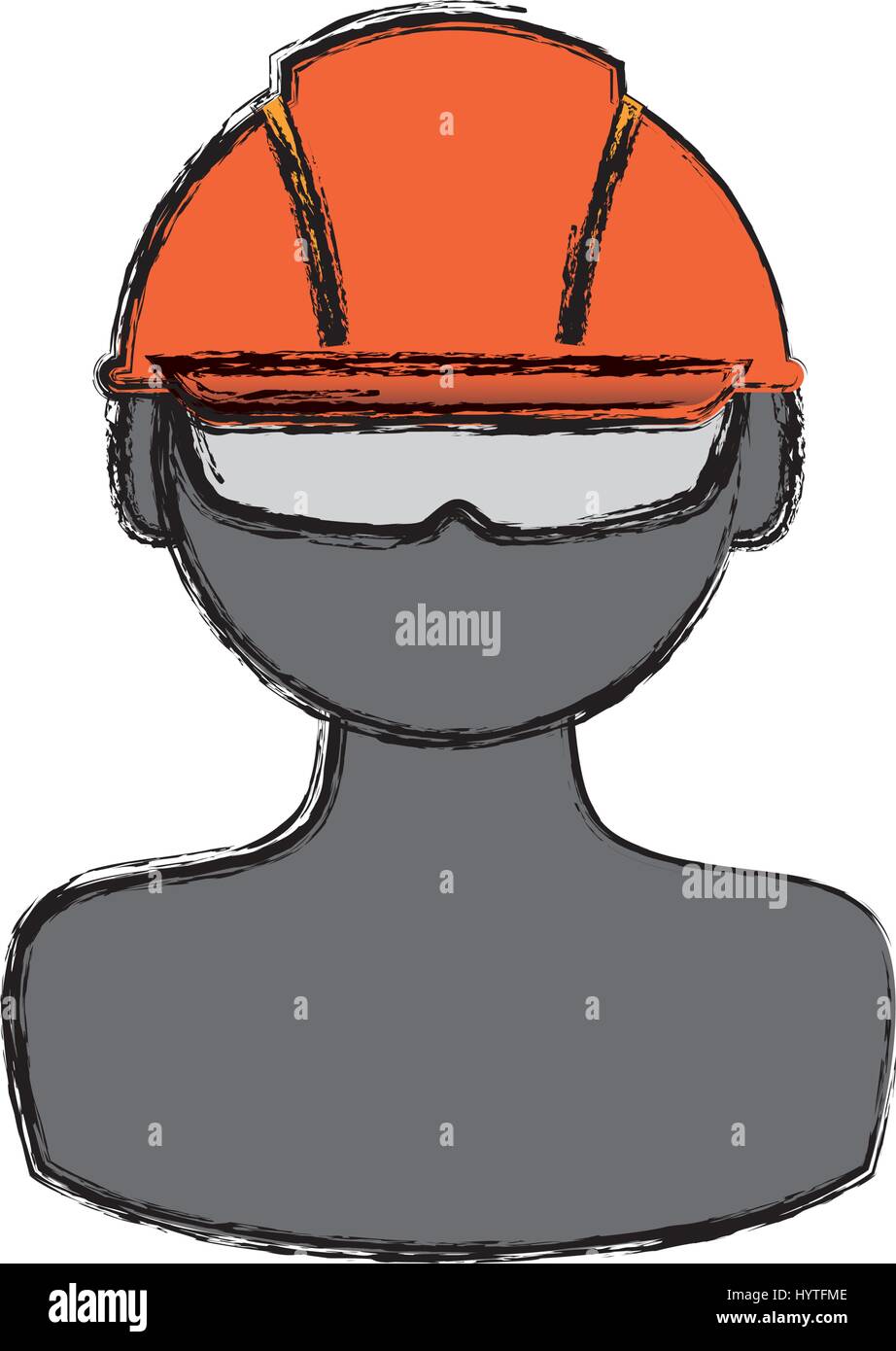 Construction worker profile icon vector illustration graphic design ...