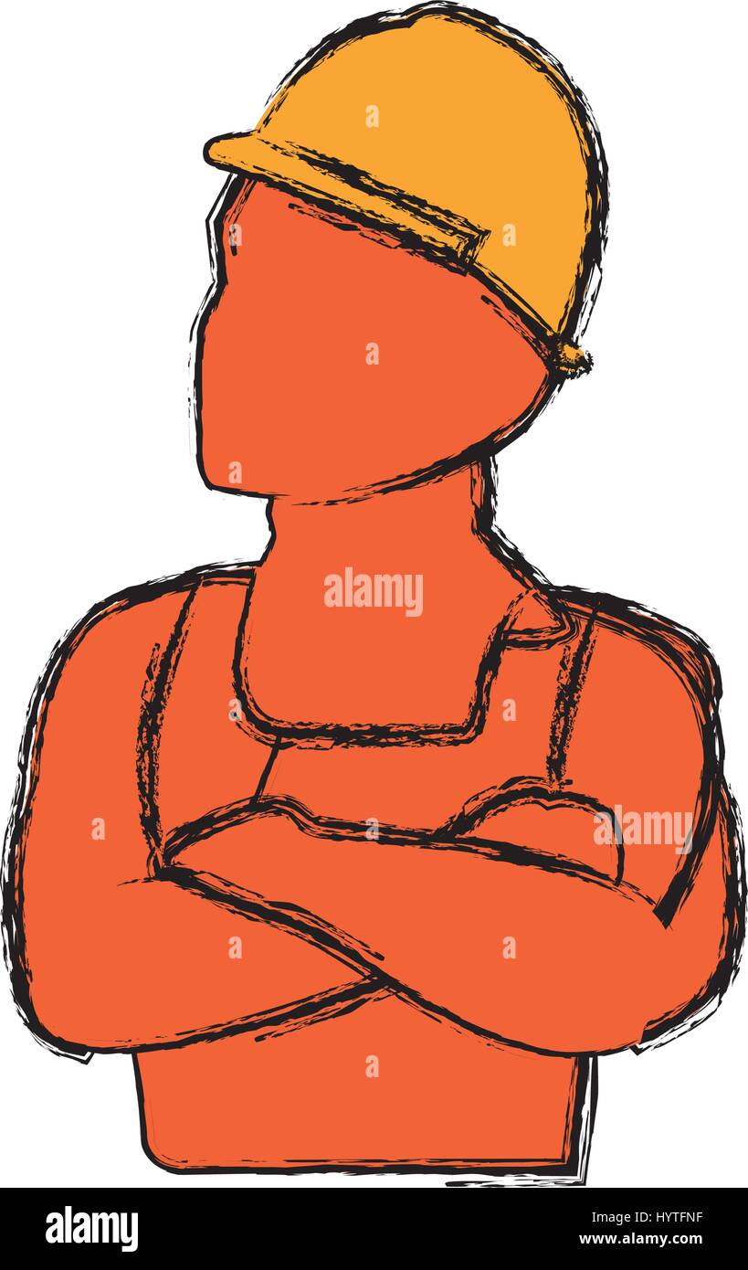 Construction worker profile icon vector illustration graphic design ...