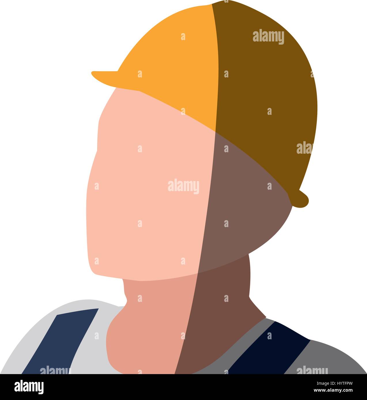 Construction worker profile icon vector illustration graphic design ...