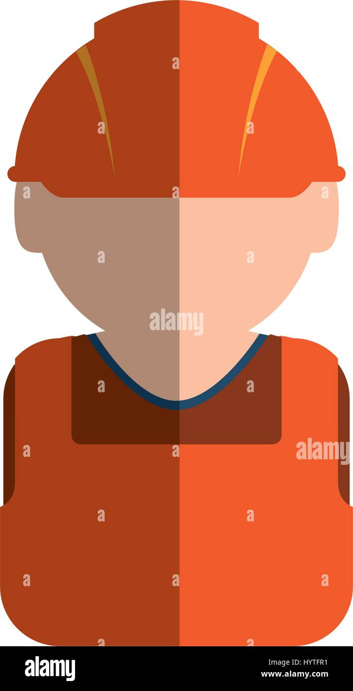 Construction worker profile icon vector illustration graphic design ...